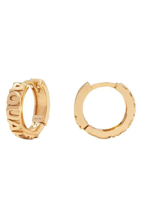 MADE BY MARY Zodiac Sign Hoop Earrings - Gold