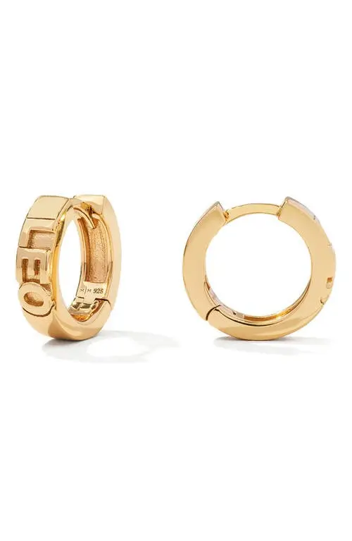 MADE BY MARY Zodiac Sign Hoop Earrings - Gold