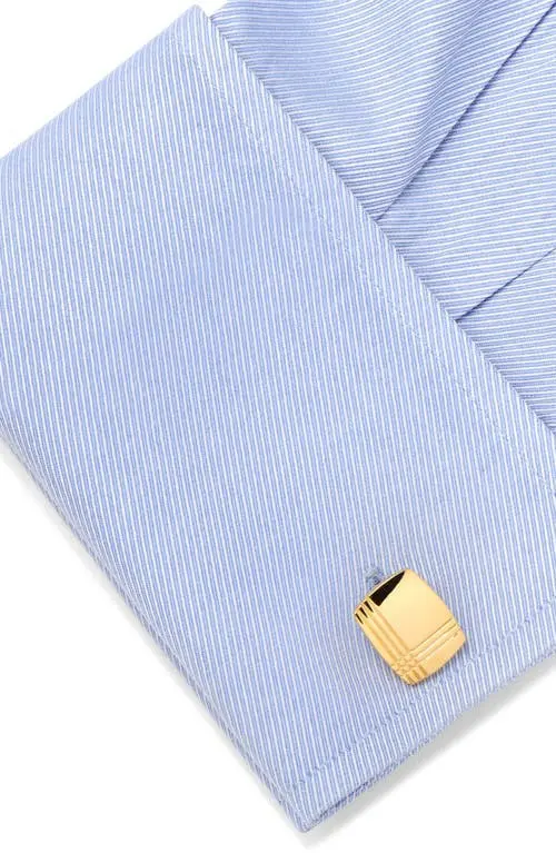 CUFFLINKS, INC. Rectangular Tartan-inspired - Gold