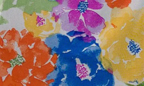 24SEVEN COMFORT APPAREL Floral Print Sheer Open Front Long Jacket