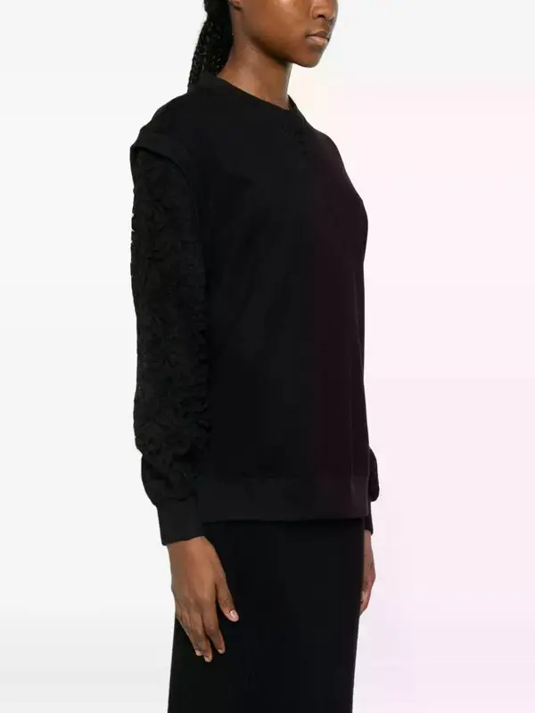 TWINSET Knitted Top With Lace Sleeves