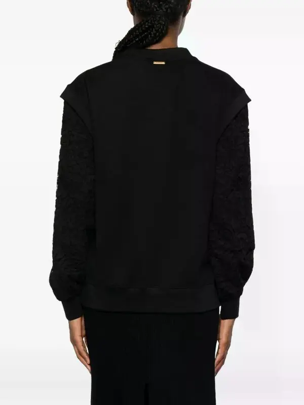 TWINSET Knitted Top With Lace Sleeves