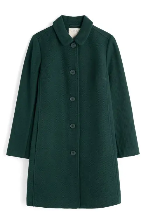 SEASALT CORNWALL Wood Cabin Longline Coat - Verte