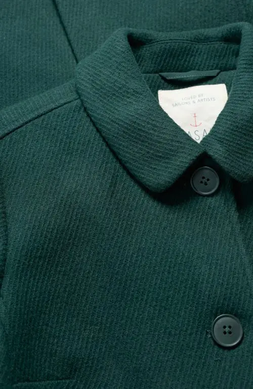 SEASALT CORNWALL Wood Cabin Longline Coat - Verte