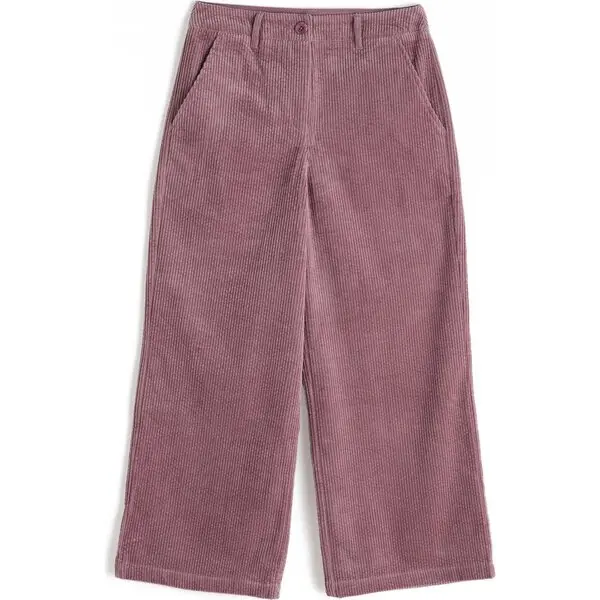 SEASALT CORNWALL Asphodel Crop Wide-leg Corduroy Pants - Elderberry