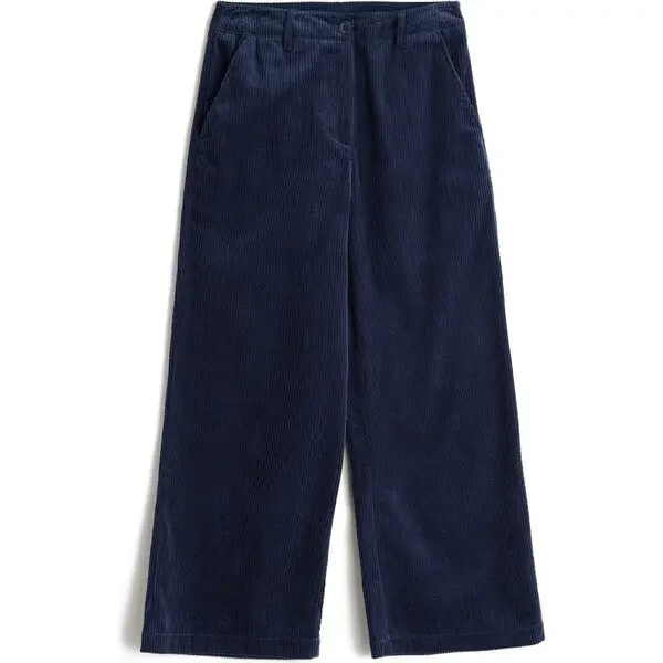 SEASALT CORNWALL Asphodel Crop Wide-leg Corduroy Pants - Maritime