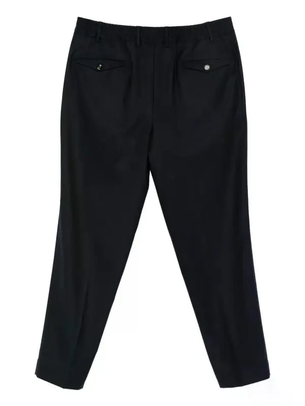DELL'OGLIO Pleat-detail Tailored Trousers - Black