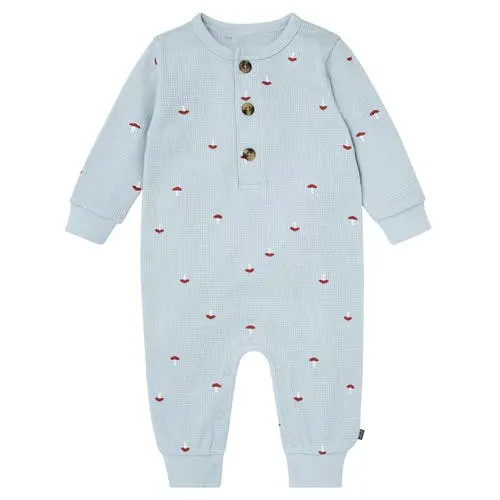 MODERN MOMENTS™ BY GERBER Long Leg Slouch Romper - Blue Mushroom