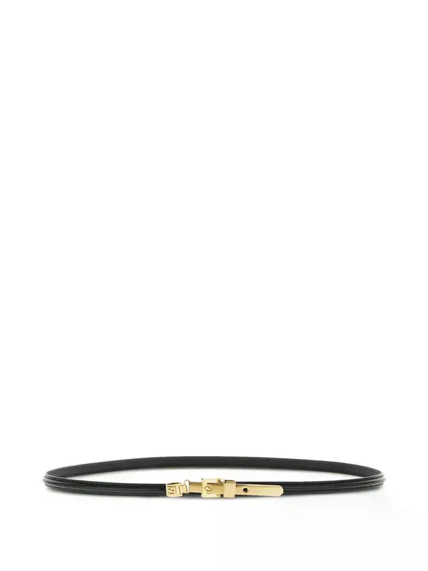 Fendi Ff Engraved Metal Loop Belt - Black