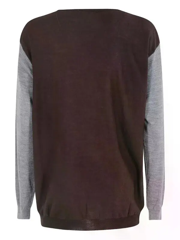 SOLOTRE V-neck Colourblock Sweater