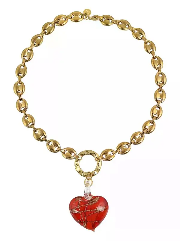 Mayol Heart Of Glass Pendant Necklace - Gold