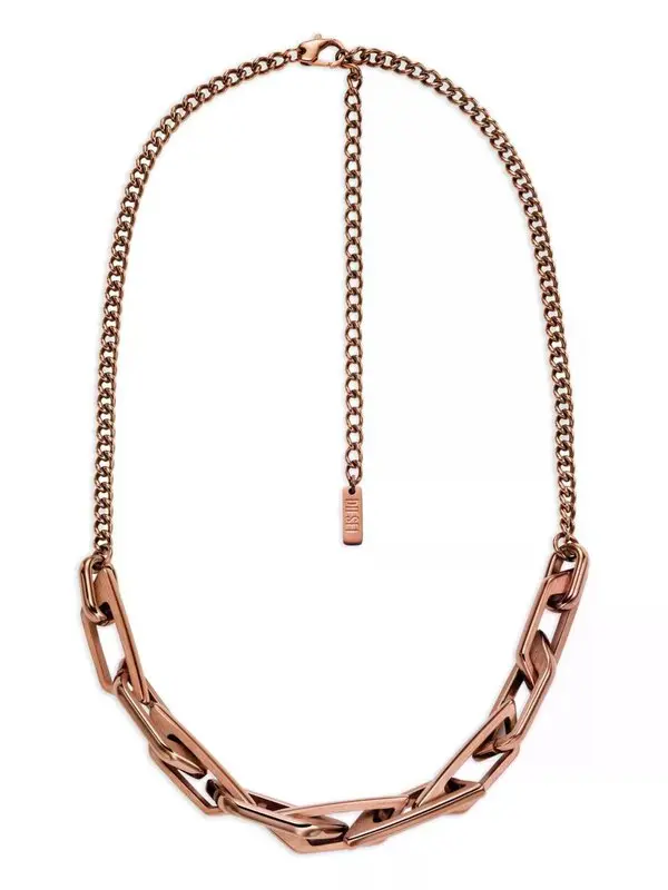 DIESEL® Interlocking Logo Chain Necklace - Brown