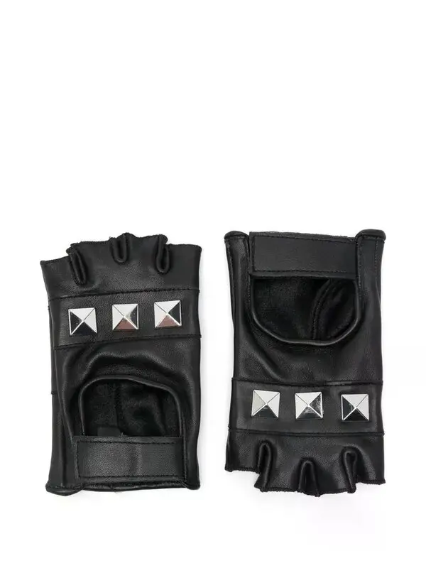 Vaquera Stud-embellished Fingerless Gloves - Black