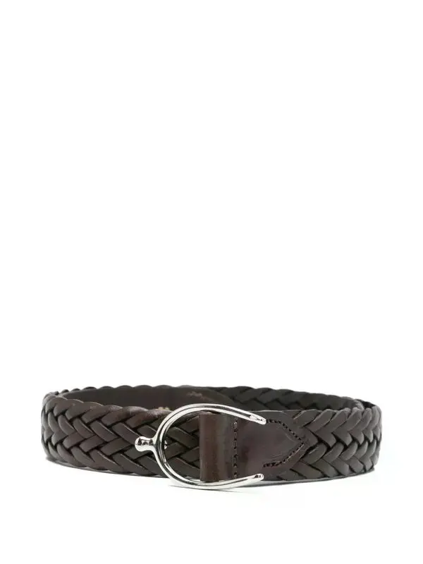 BRIGLIA 1949 Woven Leather Belt - Brown