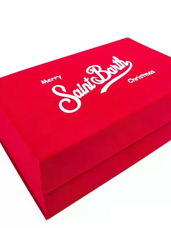 MC2 SAINT BARTH Ribbed Velvet Beanie With Pouch - Red