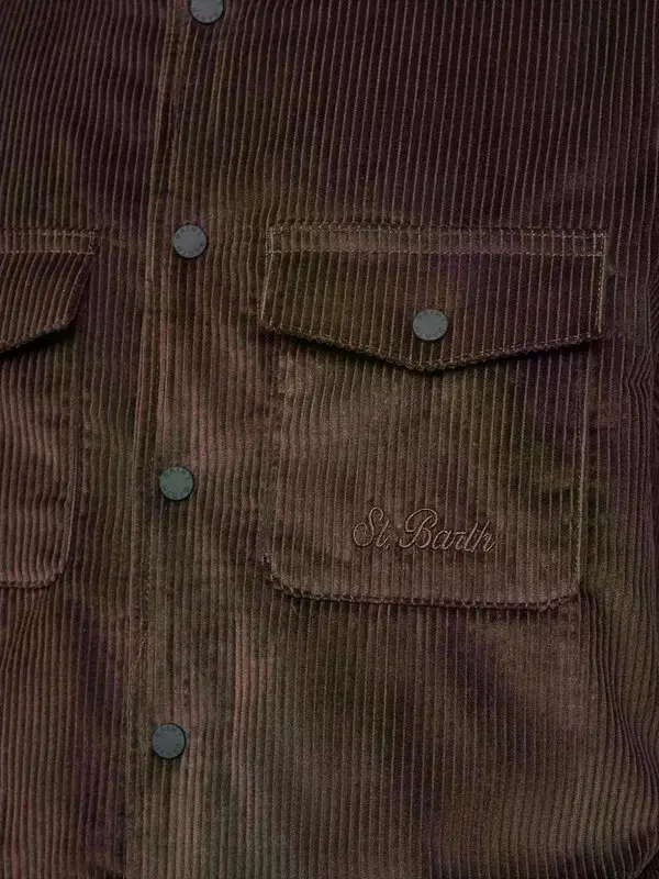 MC2 SAINT BARTH Snap Button Corduroy Jacket - Brown