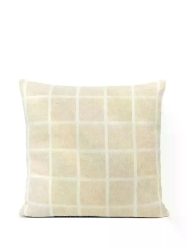 BLACKSAW Grid-pattern Cushion - Neutrals
