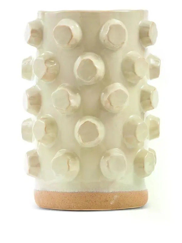 POLSPOTTEN Structure Textured Ceramic Vase - Neutrals