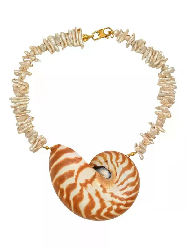 Mayol Calypso Shell Beaded Necklace - Neutrals