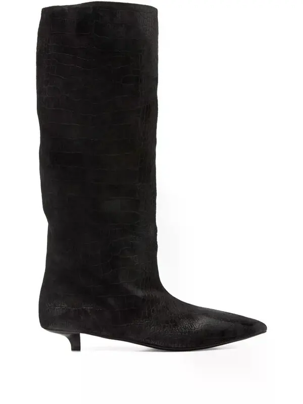 Marsèll Pointed-toe Embossed-leather Boots