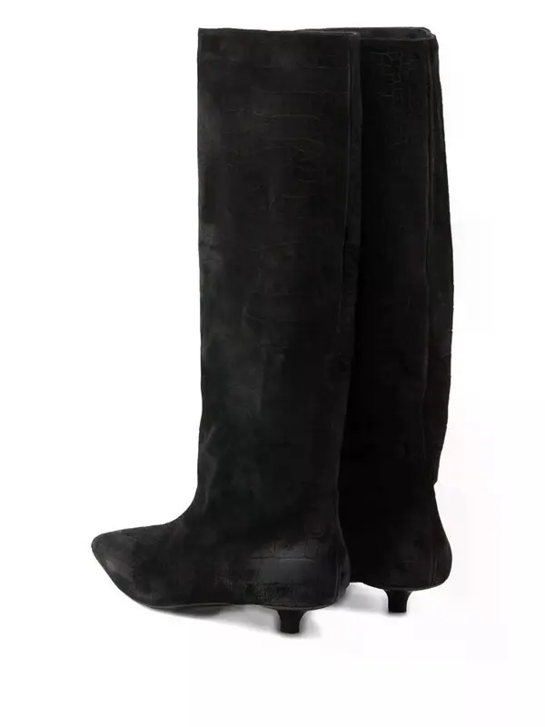 Marsèll Pointed-toe Embossed-leather Boots
