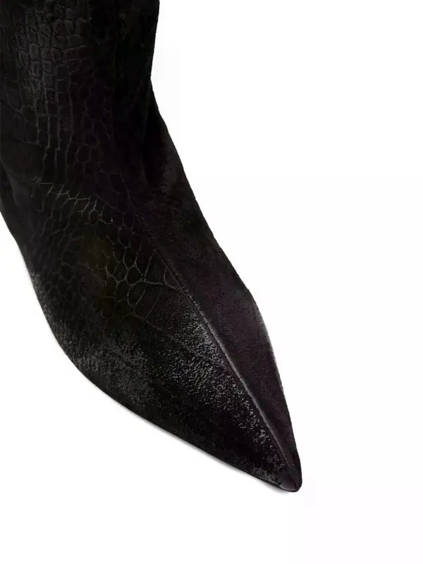 Marsèll Pointed-toe Embossed-leather Boots