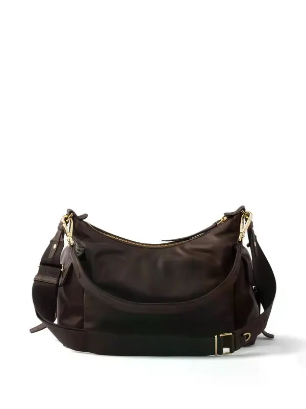 Prada Leather Explore Shoulder Bag - Brown