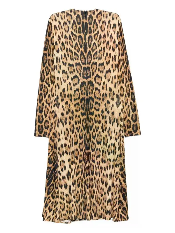 Roberto Cavalli Animal-print Draped Dress