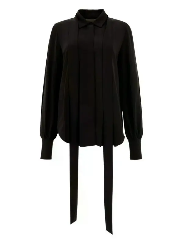 Elie Saab Pleated Neck-tie Shirt