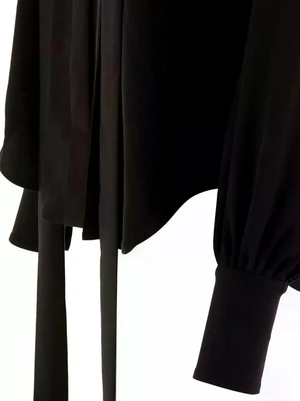 Elie Saab Pleated Neck-tie Shirt
