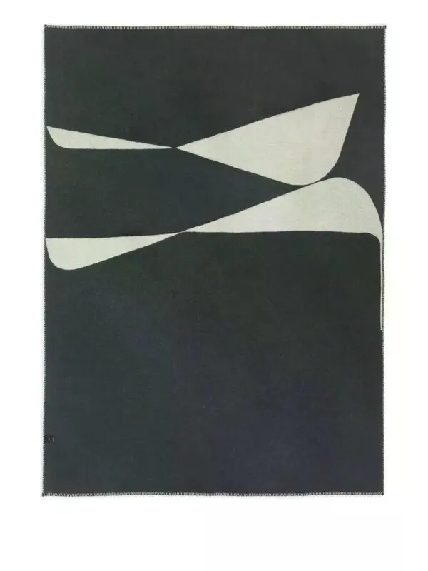 BLACKSAW Abstract-pattern Wool Blanket
