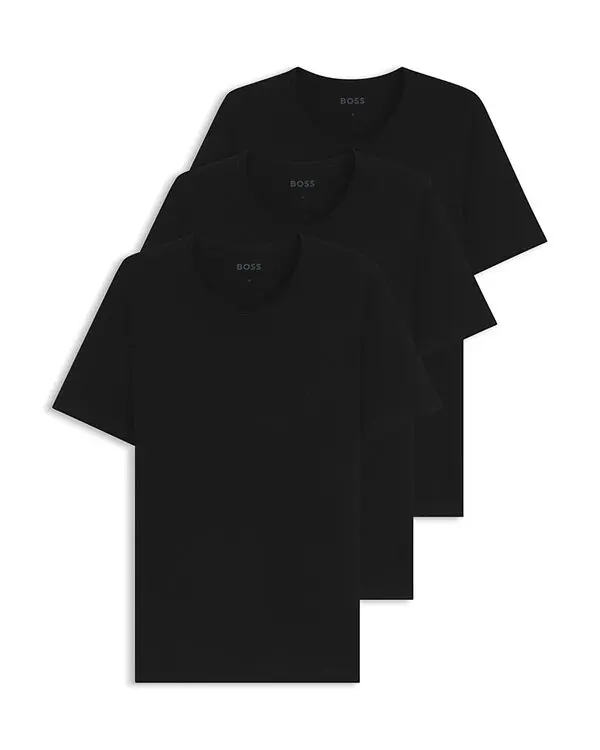 BOSS Crewneck Tees, Pack Of 3 - Black