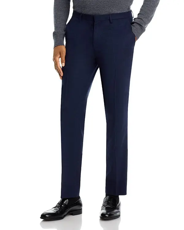 Hugo Hesten Flannel Extra Slim Fit Suit Pants - Navy Mélange