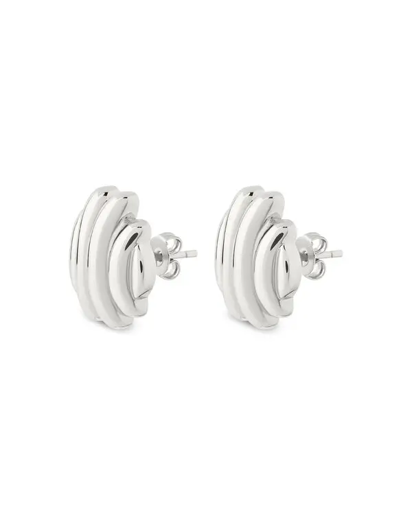 Sterling Forever Rudy Textured Stud Earrings