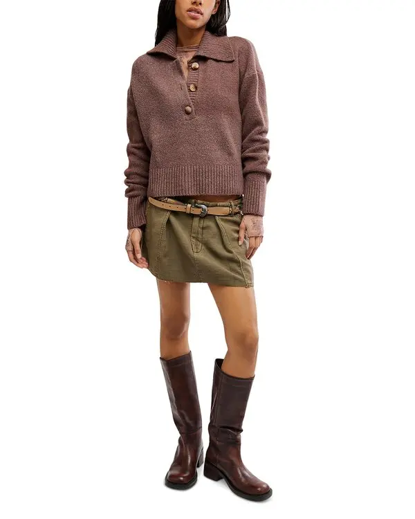 Free People Trading Up Polo Sweater - Enchanted