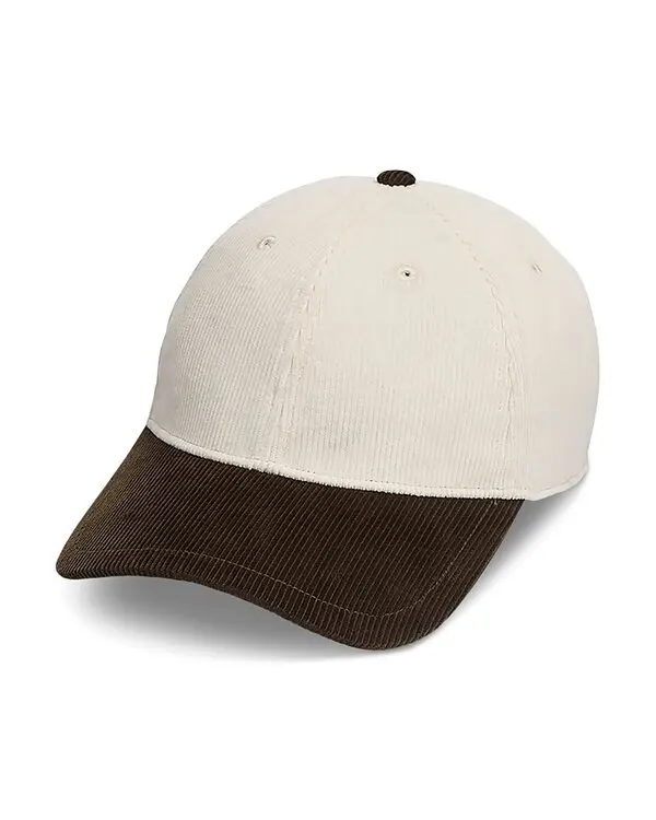 Rag & Bone Harlow Baseball Cap - Ecru Olive Corduroy