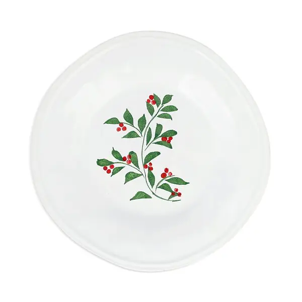 VIETRI Aria Holiday Salad Plate - Green