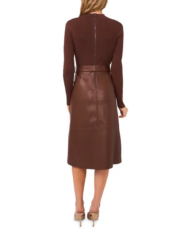 Ted Baker London Oneida Mixed Media Dress - Cocoa - 86% Off | Editorialist