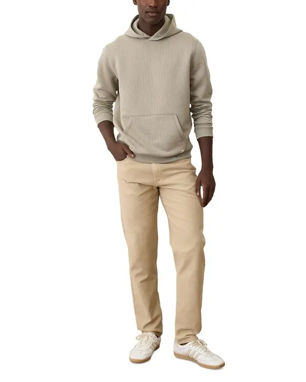 Marine Layer Corbet Ribbed Hoodie - Taupe
