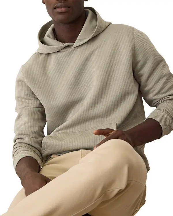Marine Layer Corbet Ribbed Hoodie - Taupe