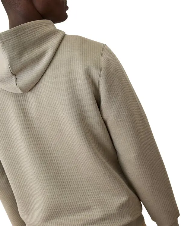 Marine Layer Corbet Ribbed Hoodie - Taupe
