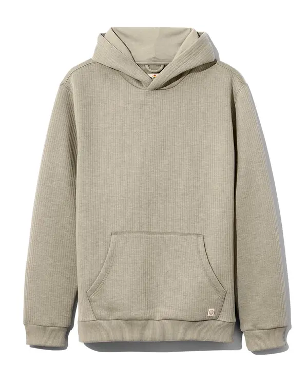Marine Layer Corbet Ribbed Hoodie - Taupe