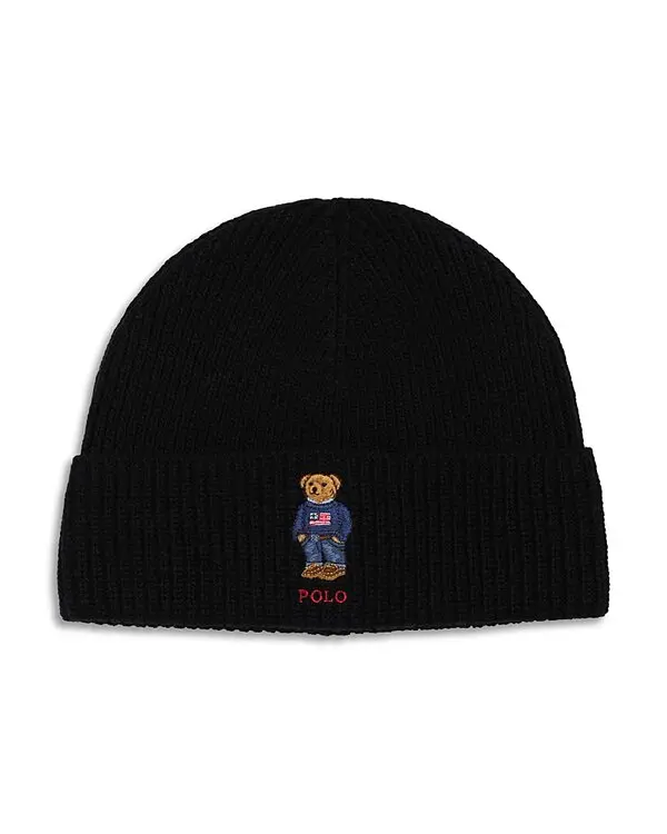 Ralph Lauren Flag Bear Beanie - Polo Black