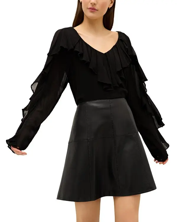 MARIE OLIVER Trudy Ruffled Top