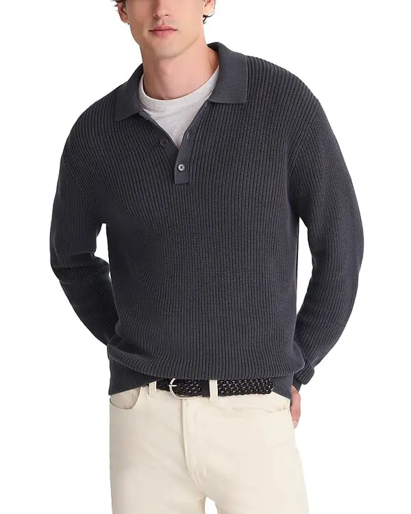Madewell Shaker Stitch Polo Sweater