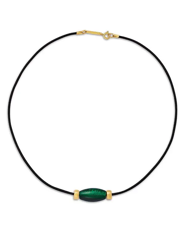Zoe Chicco 14k Yellow Malachite Necklace - Gold