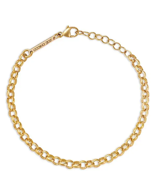 Zoe Chicco 14k Yellow Rolo Link Chain Bracelet - Gold