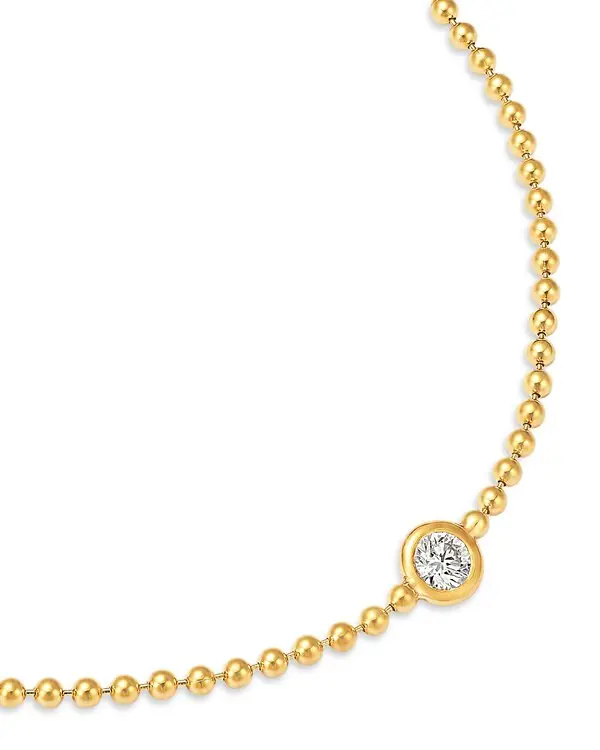 Zoe Chicco 14k Yellow Diamond Solitaire Chain Link Bracelet