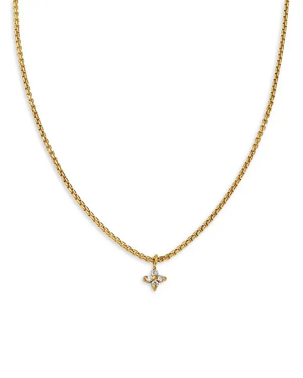Zoe Chicco 14k Yellow Diamond Flower Pendant Necklace - Gold