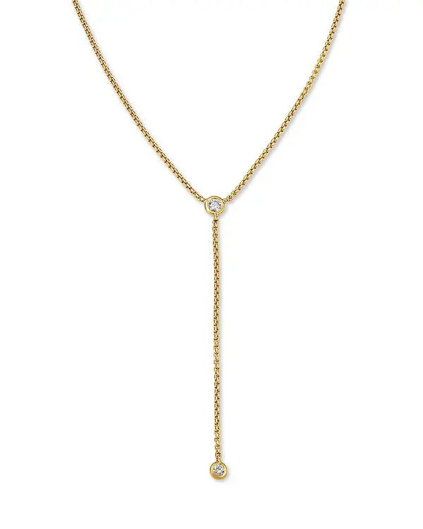 Zoe Chicco 14k Yellow Floating Diamond Lariat Necklace - Gold